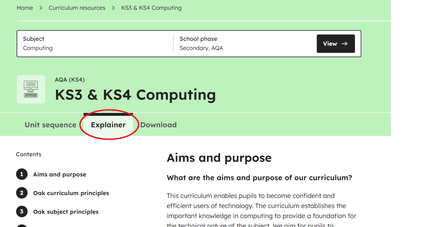Our computing curriculum